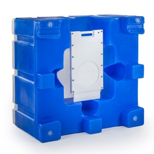 8045 Open Top Bottom Discharge Hopper 45° Slope