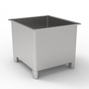 Open Top Stainless Steel Vat - Formed Lip